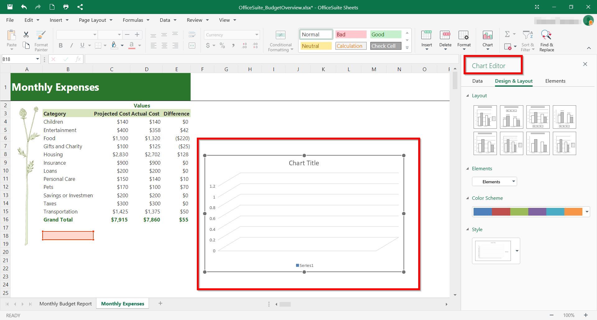 Insert A Chart In Sheets OfficeSuite